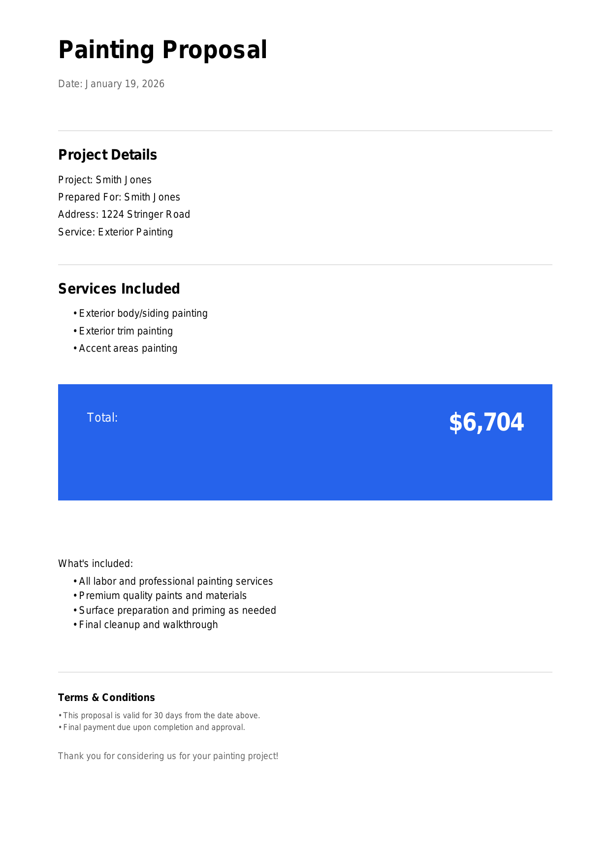 Paint Pro Estimator